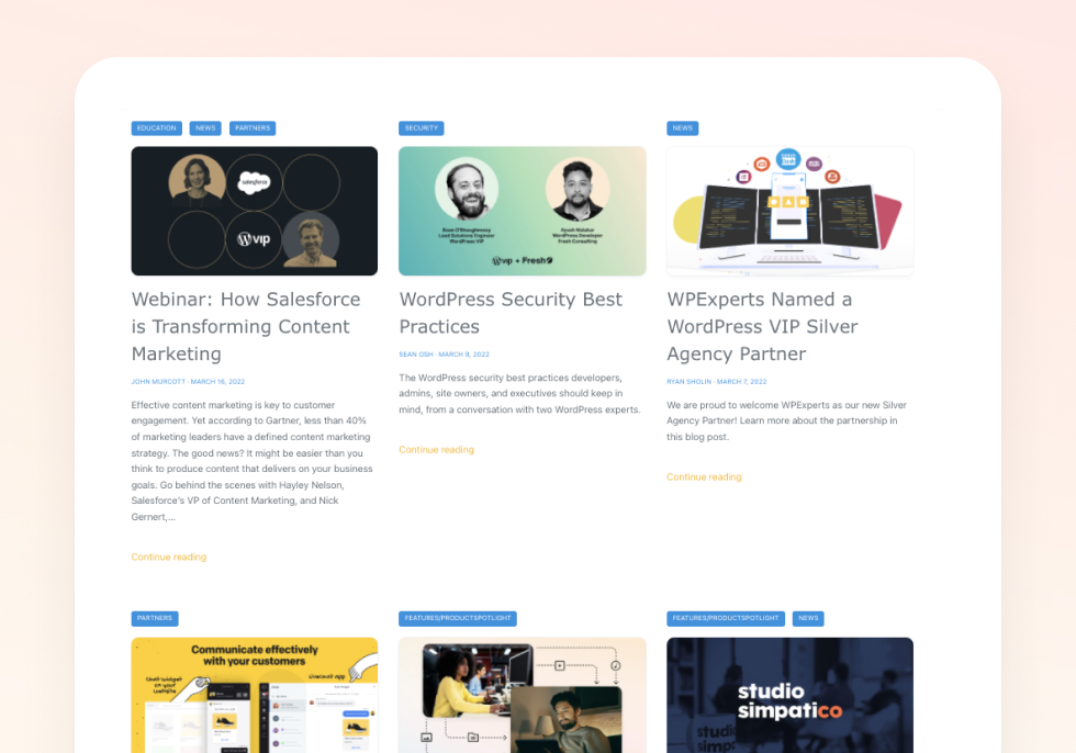 WordPress VIP for Salesforce | WordPress VIP